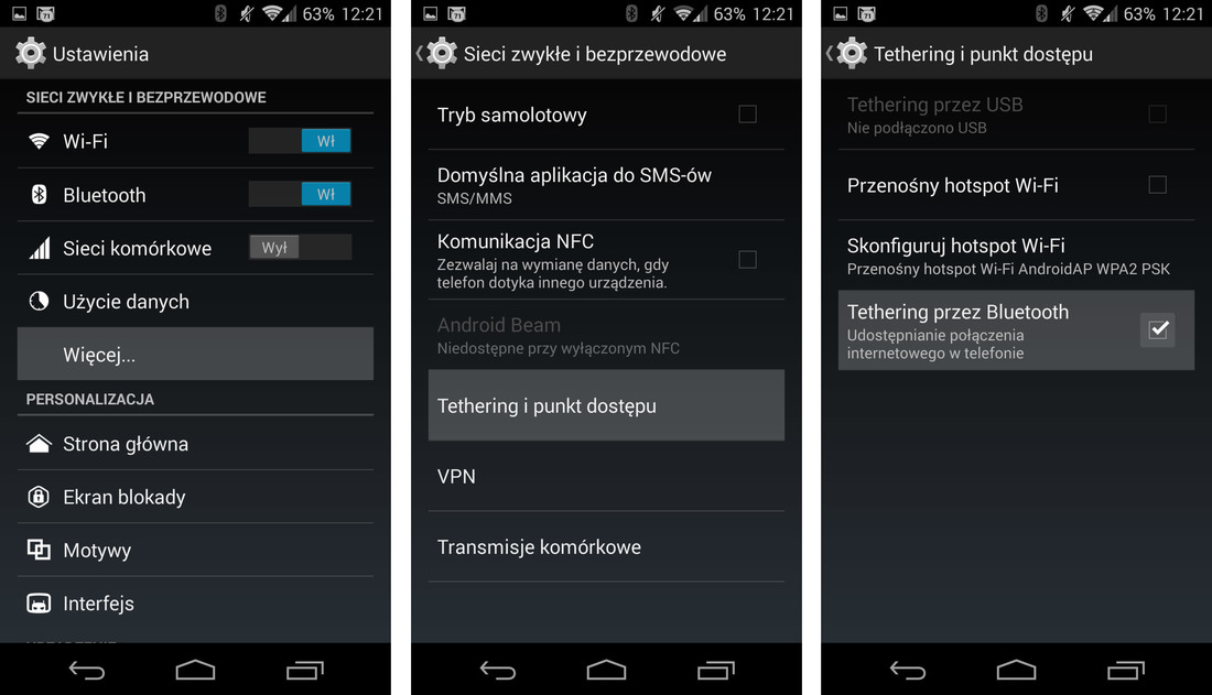 Jak udostępnić Internet z Androida przez Bluetooth Jak udostępnić Internet z Androida przez Bluetooth